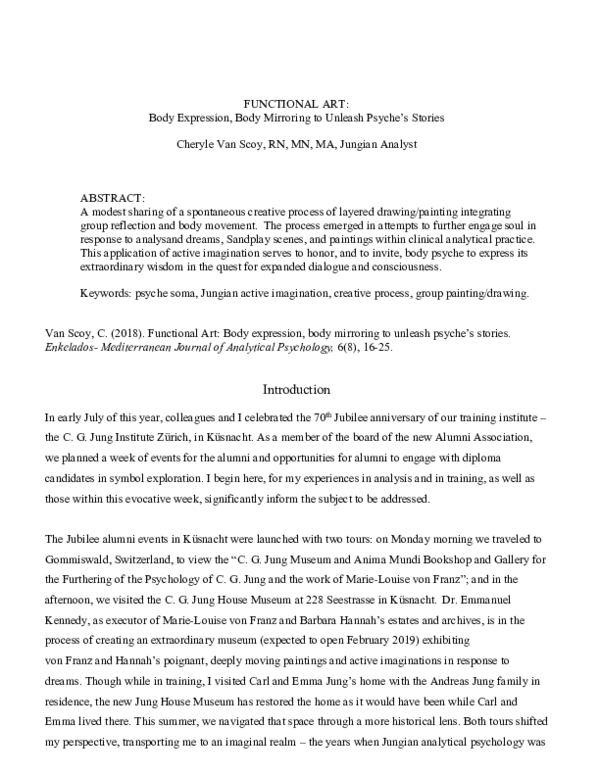 (PDF) Functional Art: Body Expression, Body Mirroring to Unleash Psyche ...