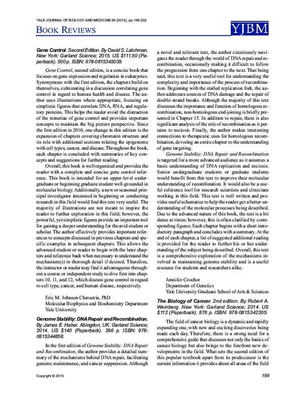 (PDF) The Biology of Cancer