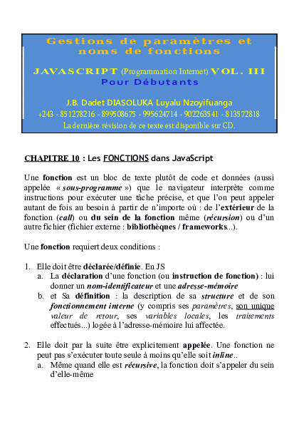 (DOC) Gestions de paramètres et nom de fonctions - javascript_tome_xxiii