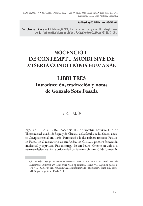 (PDF) INOCENCIO III DE CONTEMPTU MUNDI SIVE DE MISERIA CONDITIONIS ...