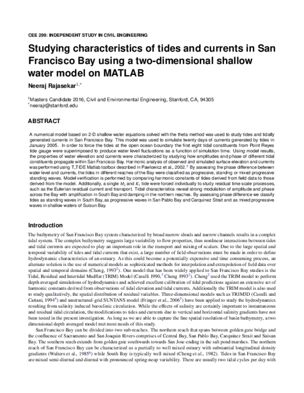 (PDF) Studying characteristics of tides and currents in San Francisco ...