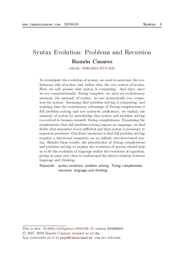 Pdf Syntax Evolution Problems And Recursion