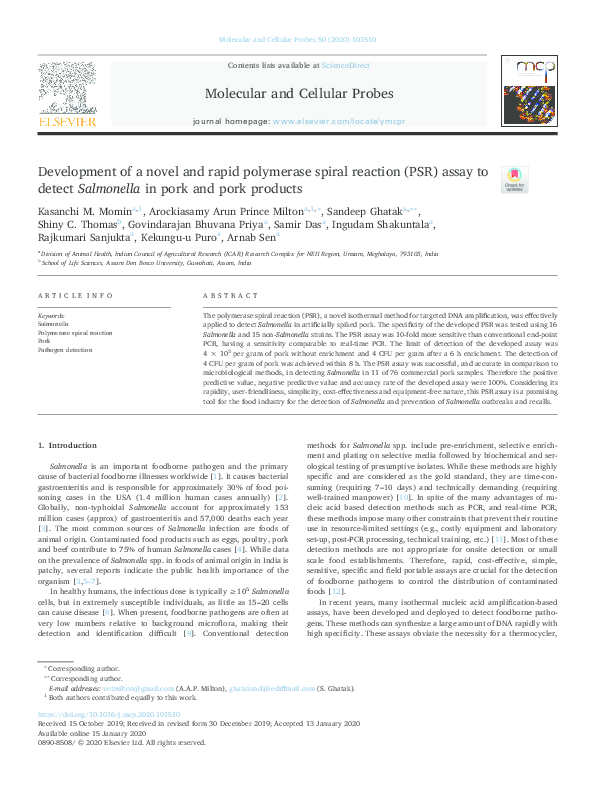 (PDF) Development of a novel and rapid polymerase spiral reaction (PSR) assay to detect ...