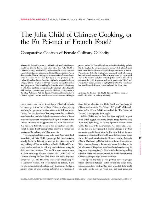 (PDF) The Julia Child of Chinese Cooking, or the Fu Pei-mei of French ...