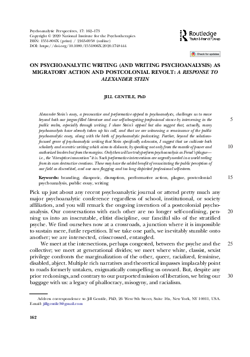 (PDF) ON PSYCHOANALYTIC WRITING (AND WRITING PSYCHOANALYSIS) AS ...