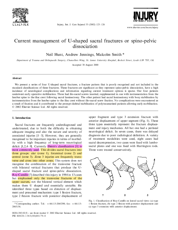 (PDF) Current management of U-shaped sacral fractures or spino-pelvic ...