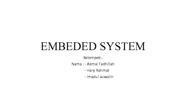 (PPT) EMBEDED SYSTEM