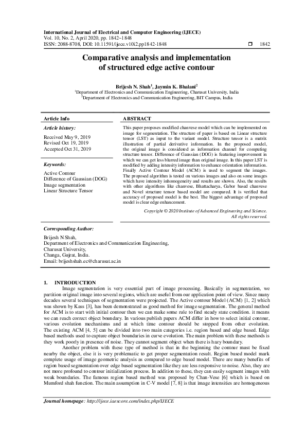 Pdf Comparative Analysis And Implementation Of Structured Edge Active