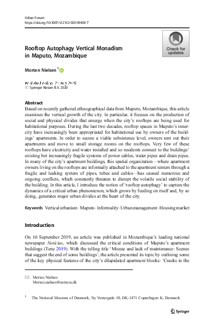 (PDF) Morten Nielsen (2020) - Rooftop Autophagy: Vertical Monadism in ...