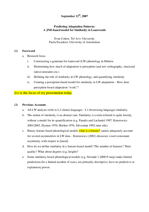 Pdf Predicting Adaptation Patterns A Jnd Based Model For Similarity