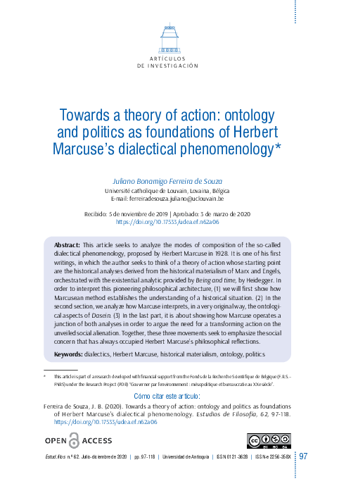 (PDF) Towards a theory of action: ontology and politics as foundations ...