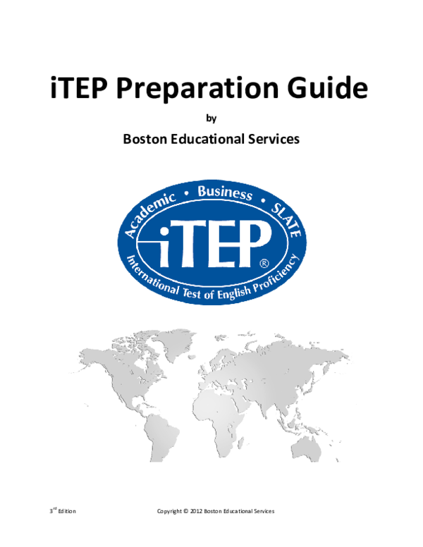 (PDF) iTEP Preparation Guide