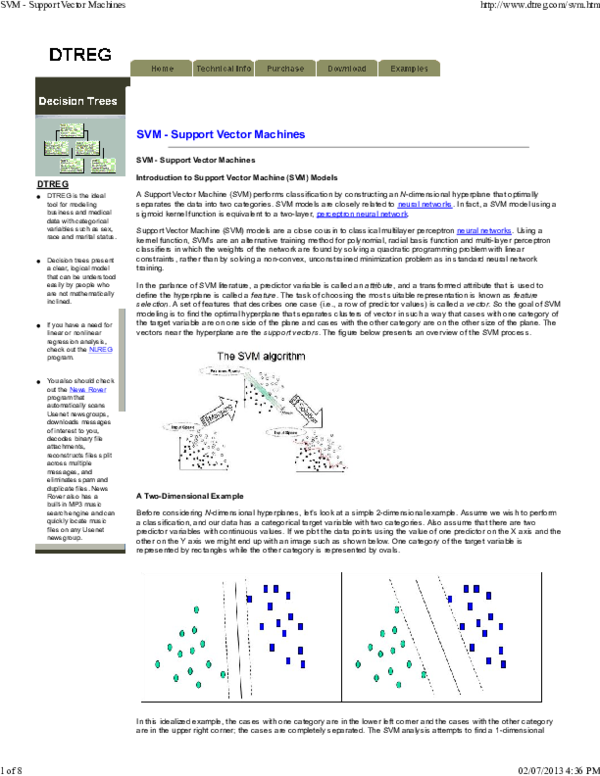 (PDF) SVM Support Vector Machines