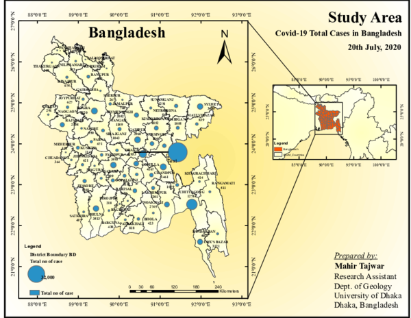 (PDF) District wise COVID-19 Cases in Bangladesh using GIS (Pie Chart)