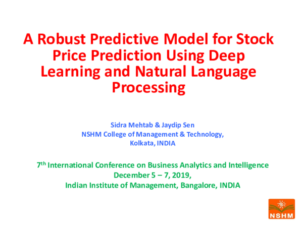 (PDF) A Robust Predictive Model for Stock Price Prediction Using Deep ...