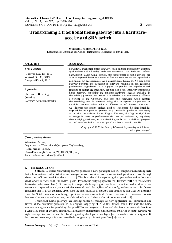 (PDF) Transforming a traditional home gateway into a hardware ...