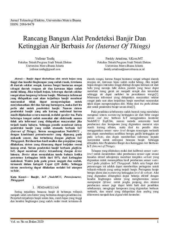 (DOC) RANCANG BANGUN ALAT PENDETEKSI BANJIR DAN KETINGGIAN AIR BERBASIS ...