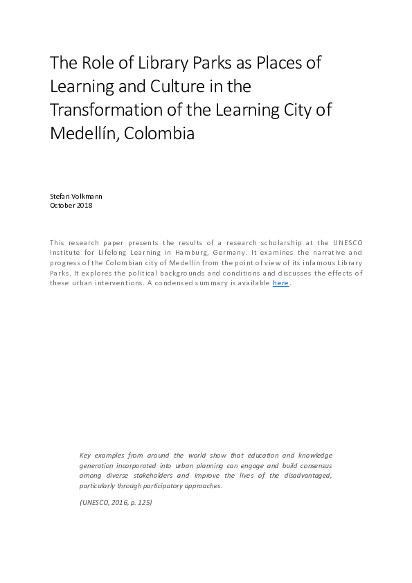 (PDF) The Role of Library Parks as Places of Learning and Culture in ...