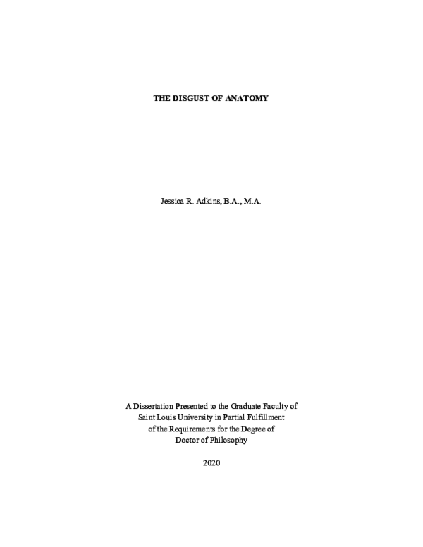 (PDF) The Disgust of Anatomy