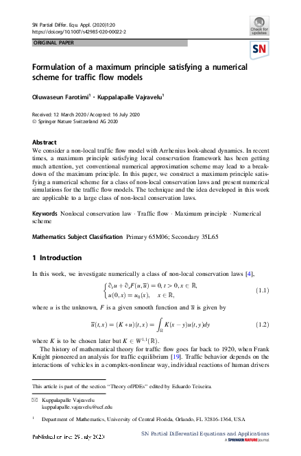 (PDF) Formulation of a maximum principle satisfying a numerical scheme ...