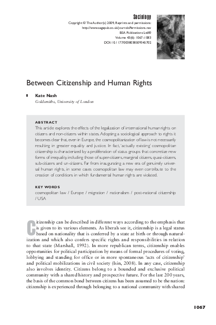 (PDF) Between Citizenship and Human Rights