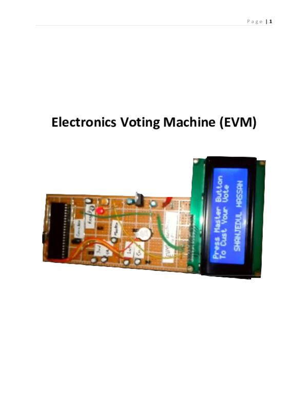 (PDF) Electronics Voting Machine (EVM) BD