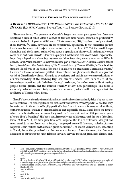 (PDF) Structural Change or Collective Amnesia?