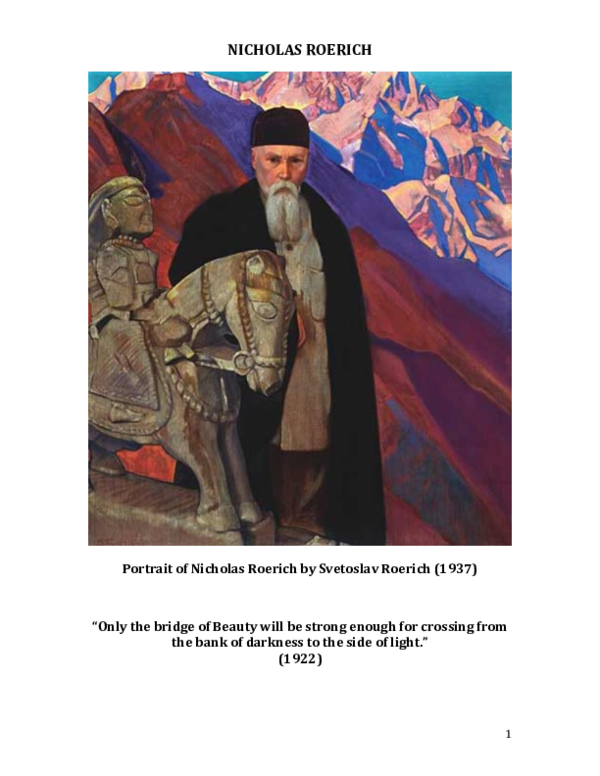 (PDF) Nicholas Roerich - An Esoteric Profile