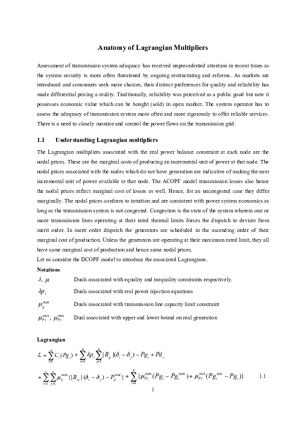 (PDF) Anatomy of Lagrangian Multipliers