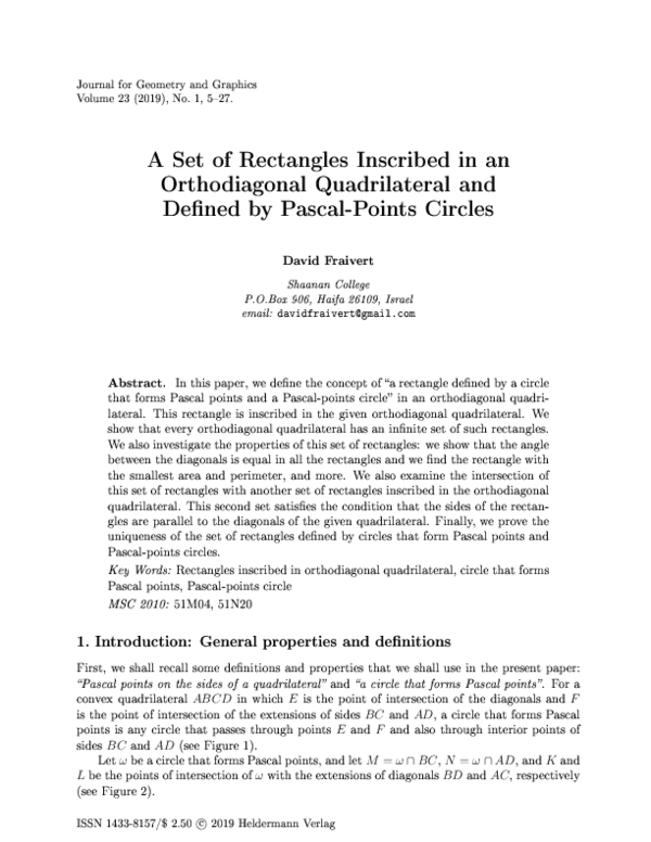(PDF) A Set of Rectangles Inscribed in an Orthodiagonal Quadrilateral ...