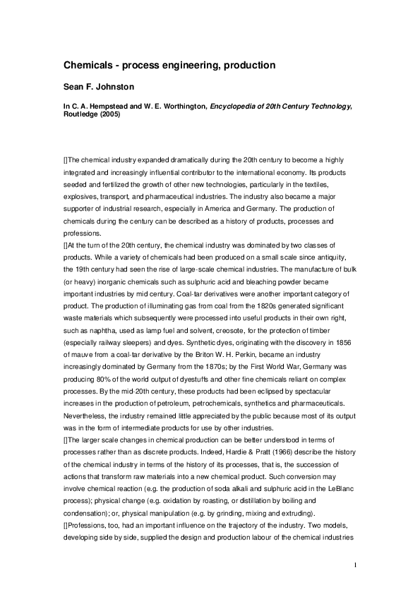(PDF) Chemical Process Engineering