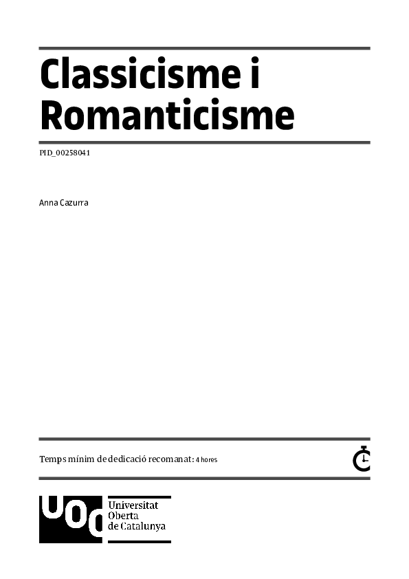 (PDF) Classicisme i Romanticisme