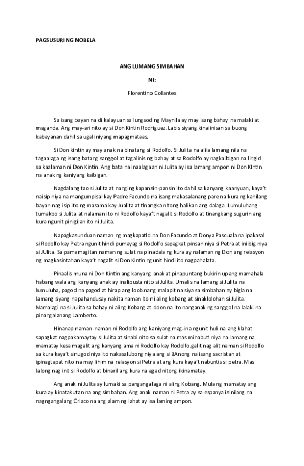 (DOC) PAGSUSURI NG NOBELA