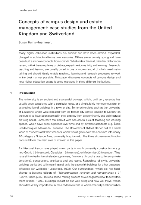 (PDF) Concepts of campus design and estate management: case studies ...