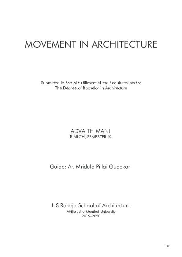 (PDF) MOVEMENT IN ARCHITECTURE