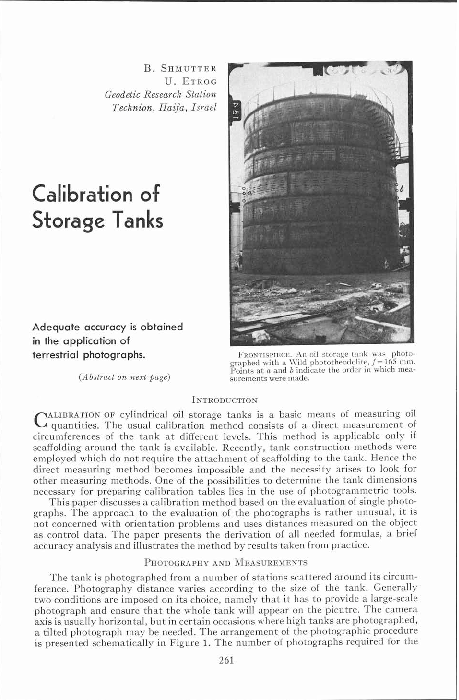 (PDF) Calibration of Storage Tanks