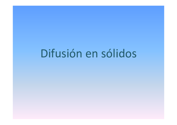 (PDF) Difusión en sólidos