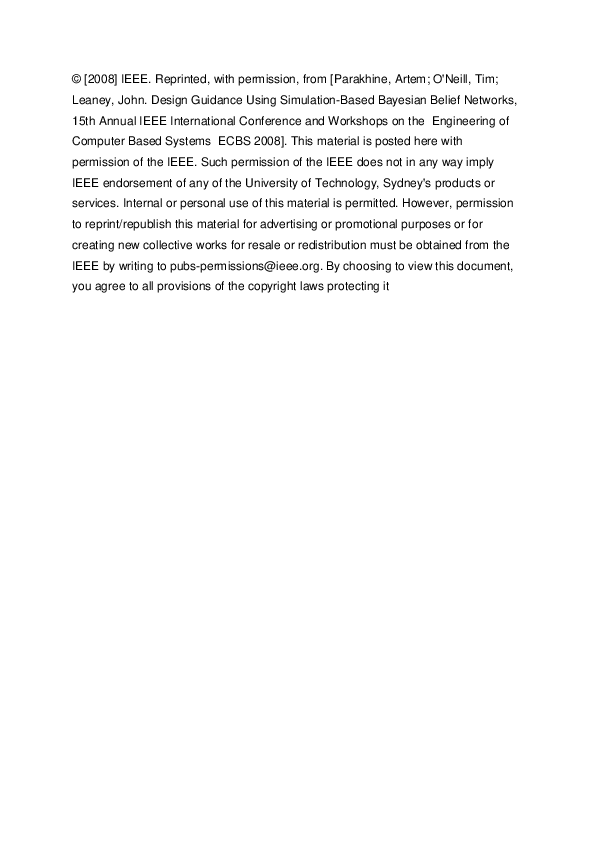 Pdf Design Guidance Using Simulation Based Bayesian Belief Networks