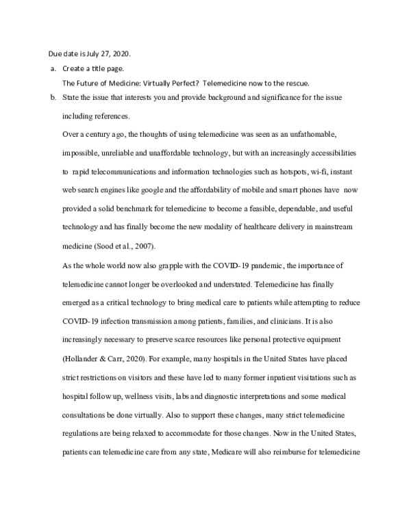 (DOC) Telemedicine paper