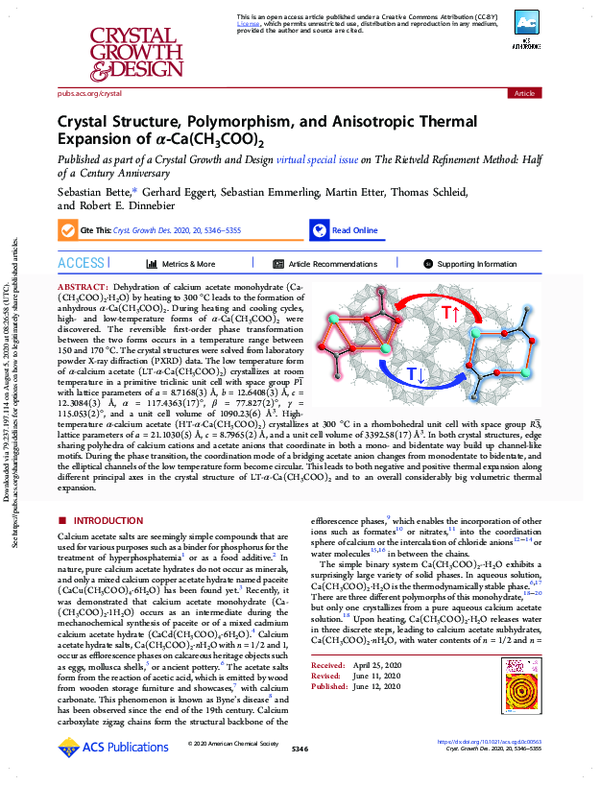 (PDF) Crystal Structure, Polymorphism, and Anisotropic Thermal ...