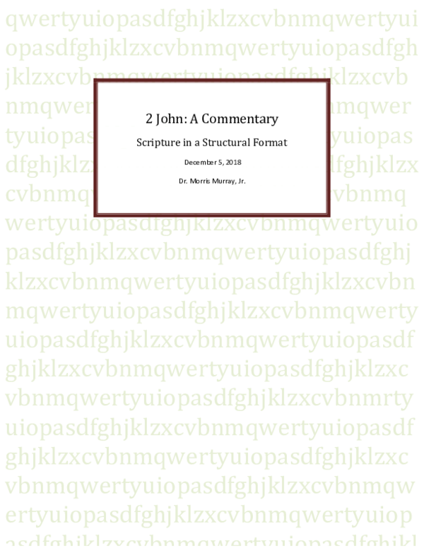 (PDF) 2 John A Commentary