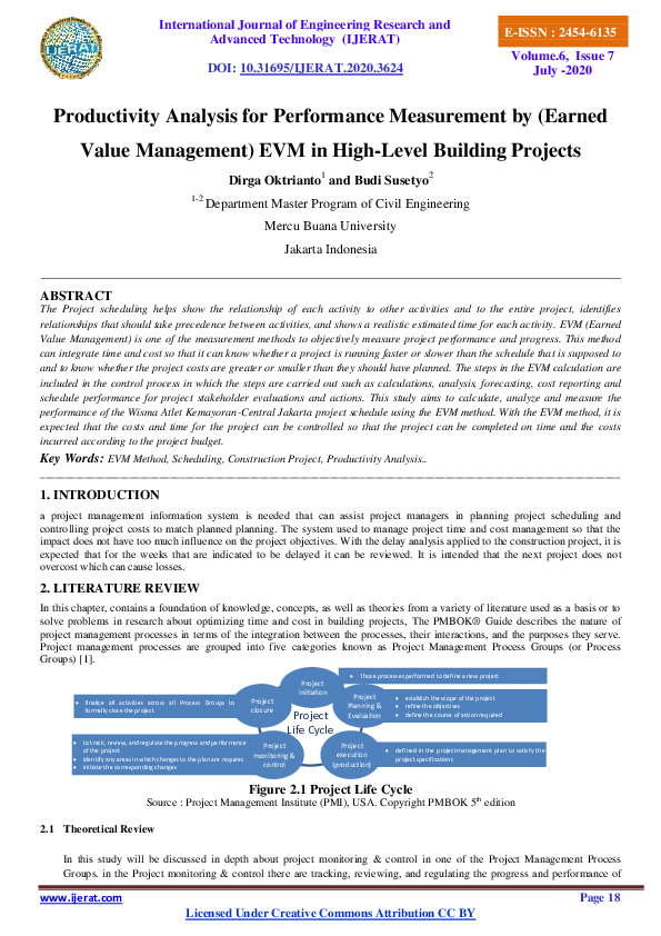 (PDF) Productivity Analysis for Performance Measurement by (Earned ...