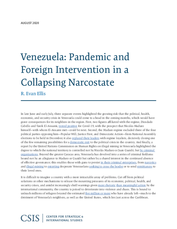 (PDF) Venezuela: Pandemic and Foreign Intervention in a Collapsing ...