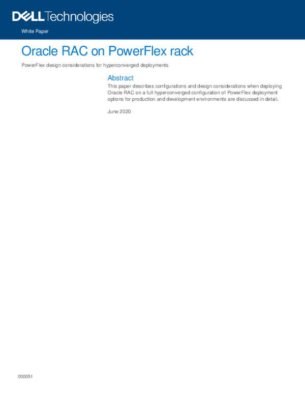 (PDF) Oracle RAC on PowerFlex rack PowerFlex design considerations for ...