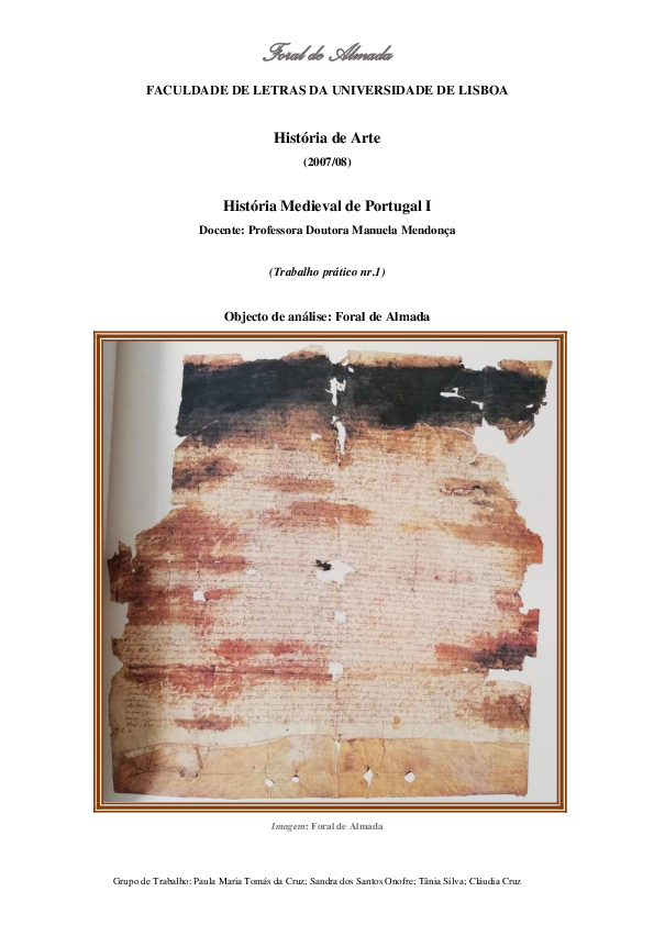 (PDF) Foral de Almada