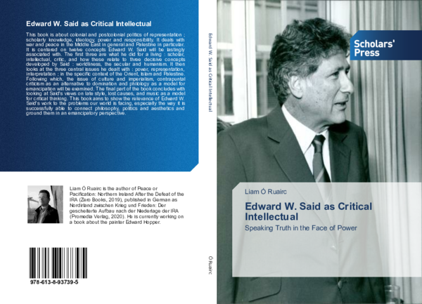 (PDF) Edward W. Said as Critical Intellectual: Speaking Truth in the ...