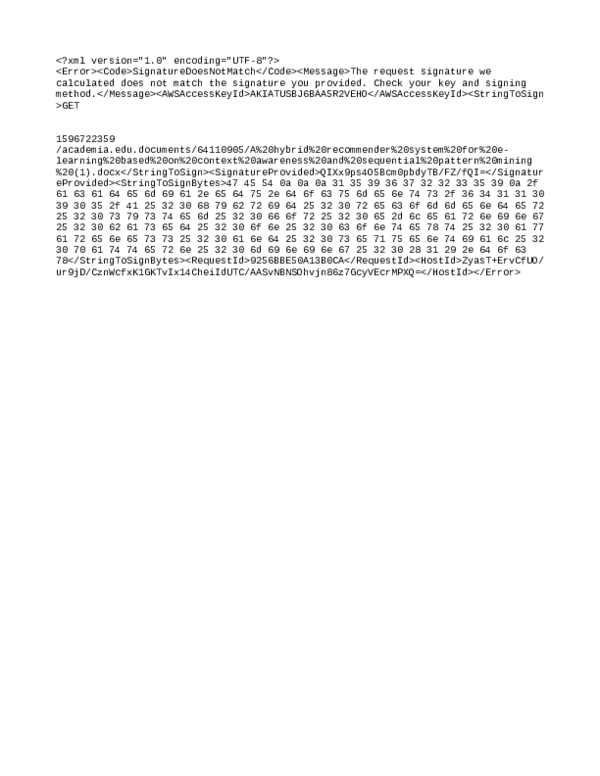 Doc A Hybrid Recommender System For E Learning Based On Context Awareness And Sequential