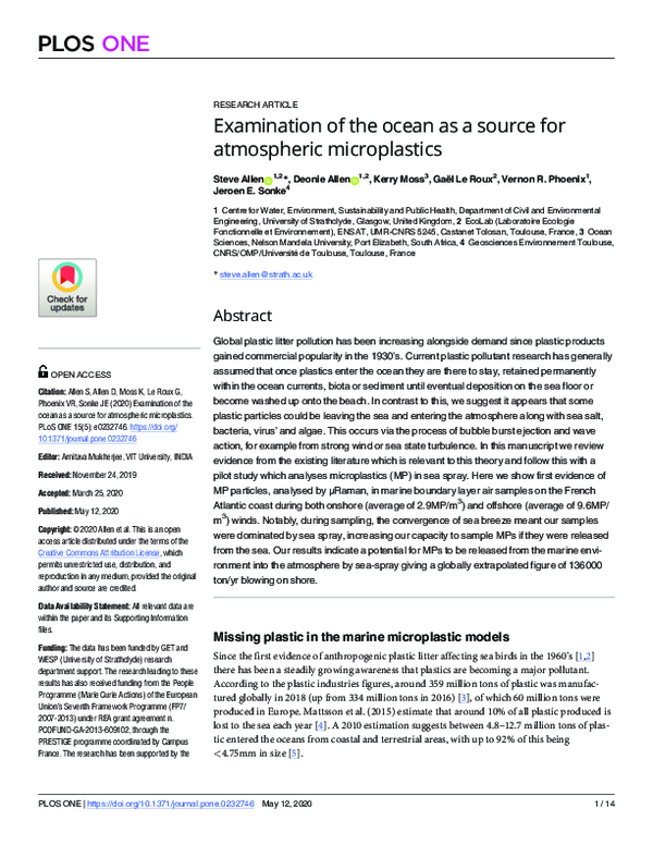 (PDF) Examination of the ocean as a source for atmospheric ...