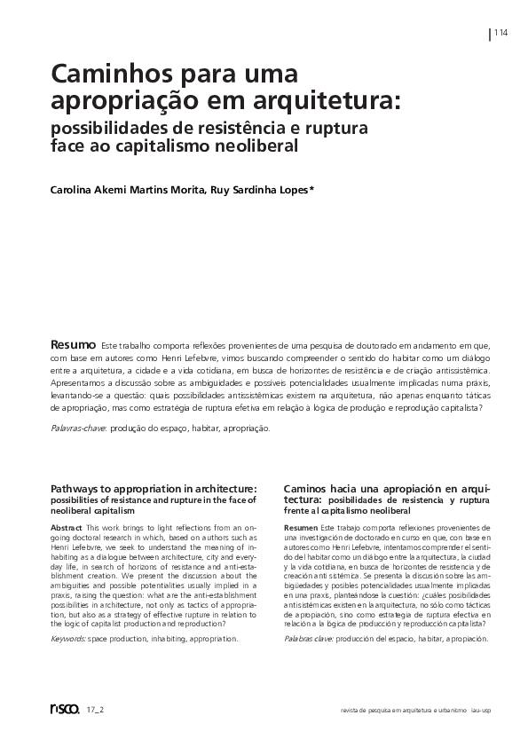 (PDF) Pathways to appropriation in architecture: possibilities of ...