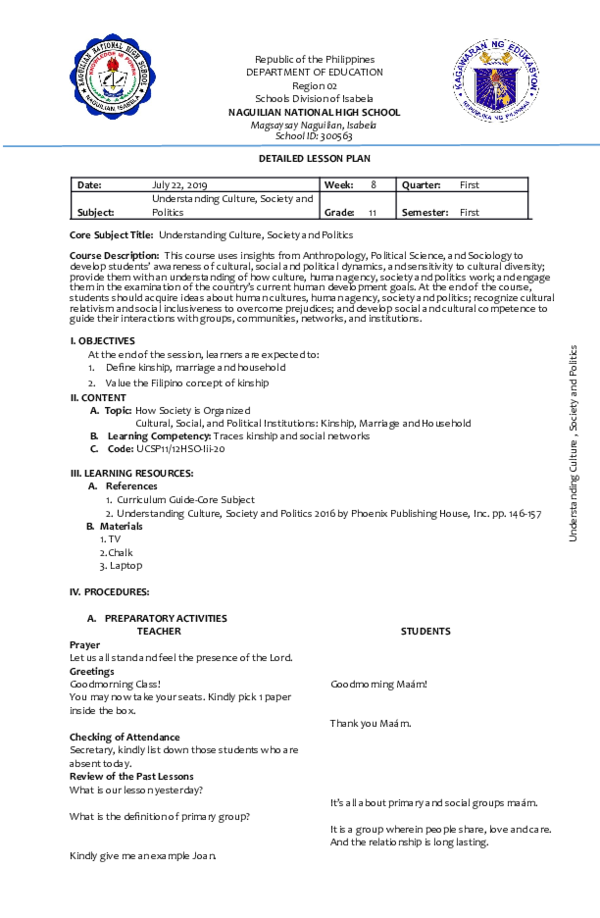 (DOC) Lesson Plan for UCSP
